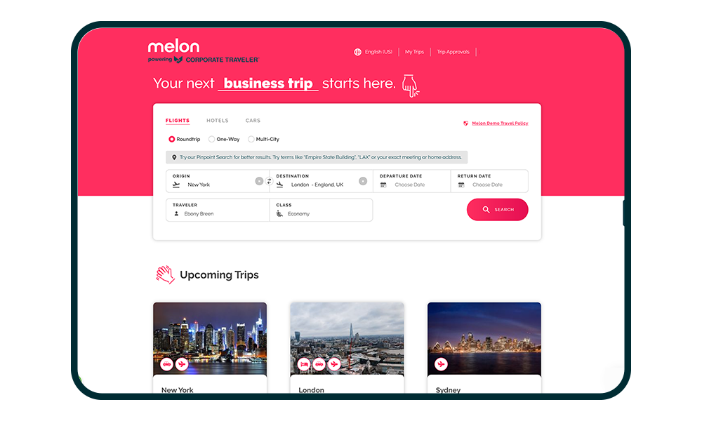Take a tour of the CT Melon Platform | Corporate Traveler